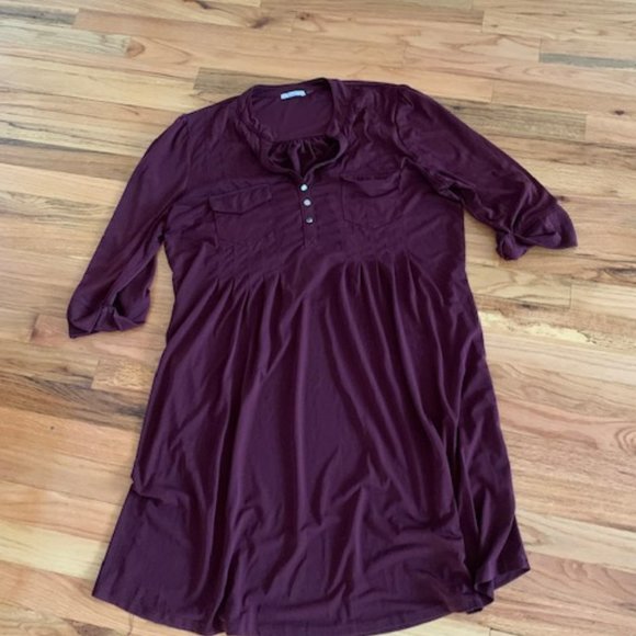 Dex | Dresses | Dex Plum Colored Knee Length Dress Size X | Poshmark